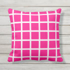 Hot Pink And White Quatrefoil Throw Pillow | Zazzle.com