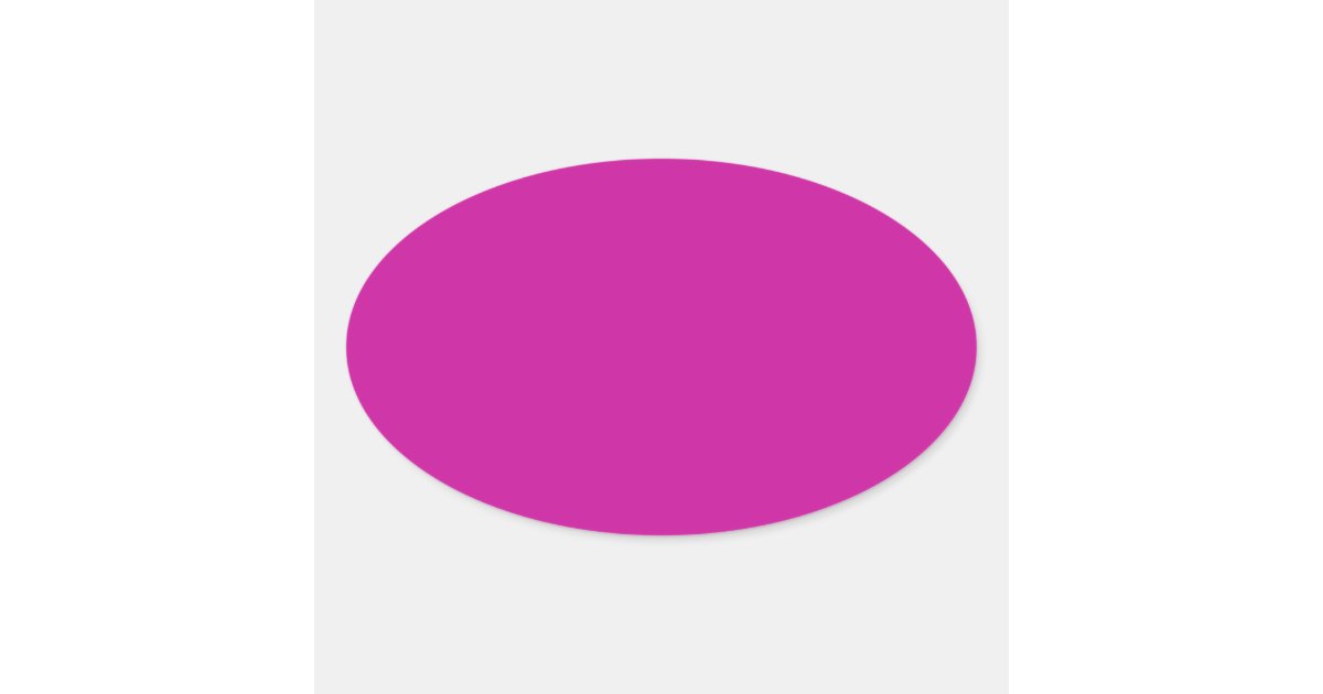 Hot Pink Oval Sticker | Zazzle