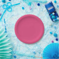 Hot Pink Paper Plate | Zazzle