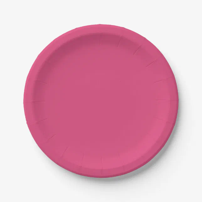 Hot Pink Paper Plate | Zazzle