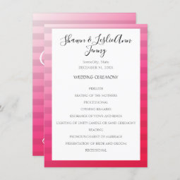 Hot Pink Party Wedding Ceremony Invitation | Zazzle