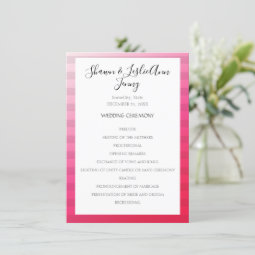 Hot Pink Party Wedding Ceremony Invitation | Zazzle