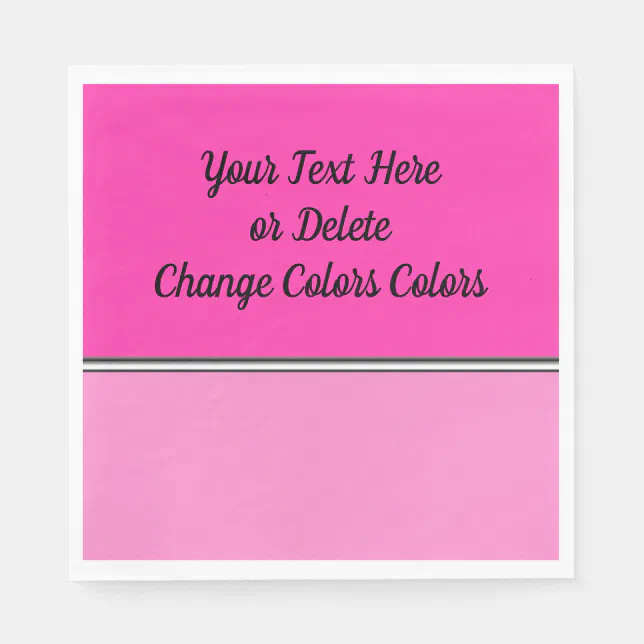 Hot Pink Personalized Napkins for Her | Zazzle