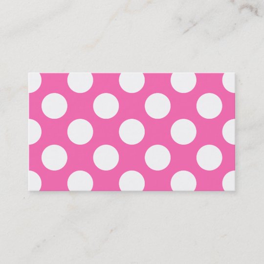 Hot Pink Polka Dots Business Card | Zazzle.com
