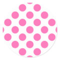 Hot Pink Polka Dots Classic Round Sticker | Zazzle