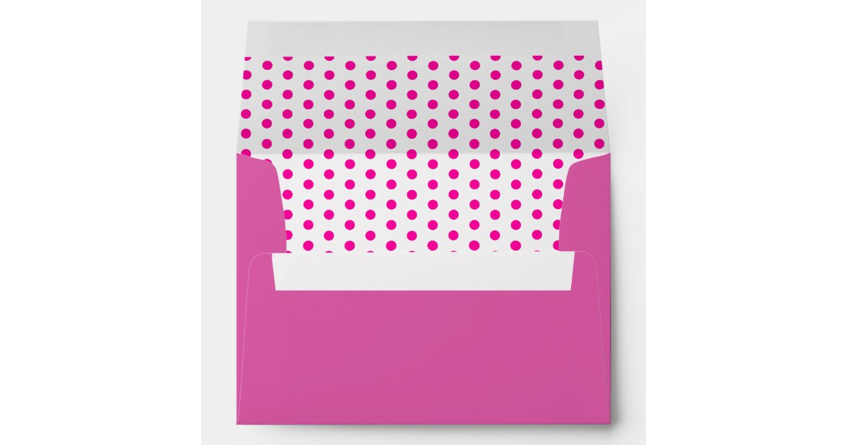 Hot Pink Polka Dots! Envelope | Zazzle