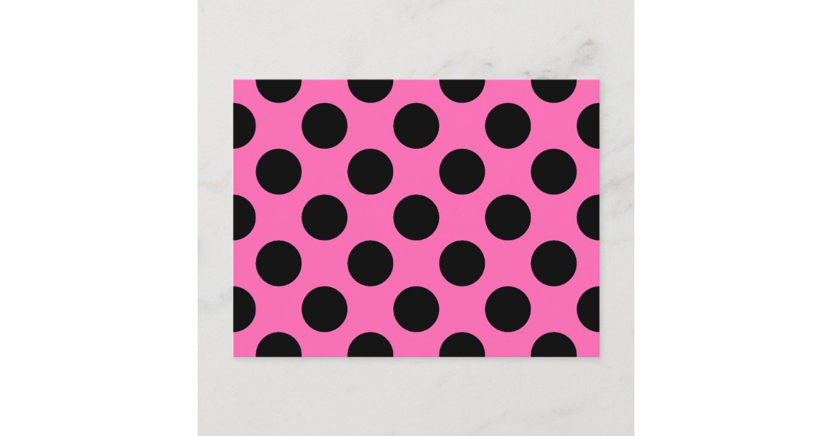 Hot Pink Polka Dots Postcard | Zazzle