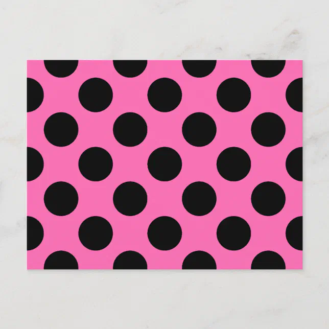 Hot Pink Polka Dots Postcard | Zazzle