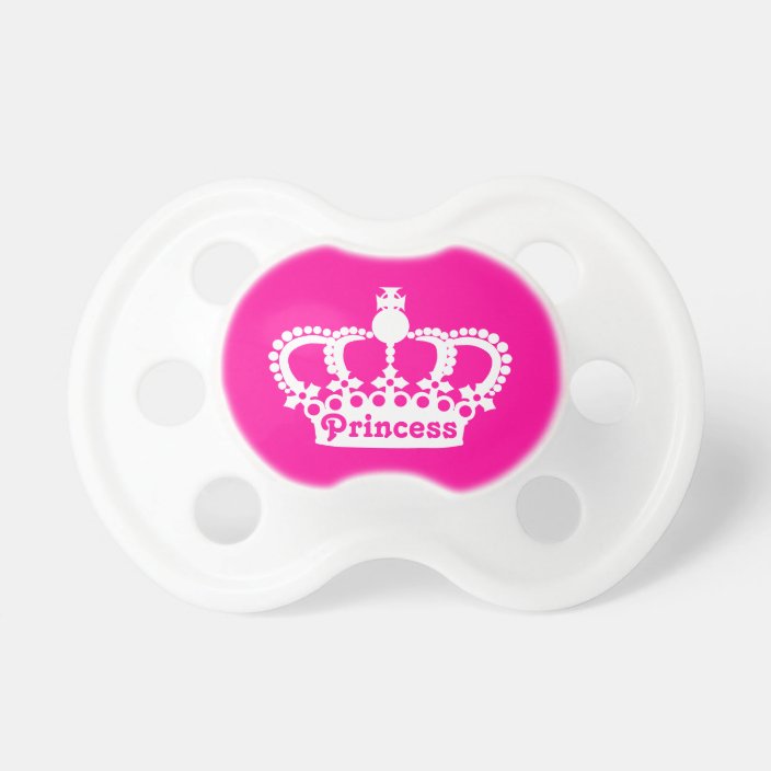 Hot pink princess crown pacifier | Zazzle.com
