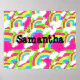 Hot Pink Rainbow Pattern Poster | Zazzle