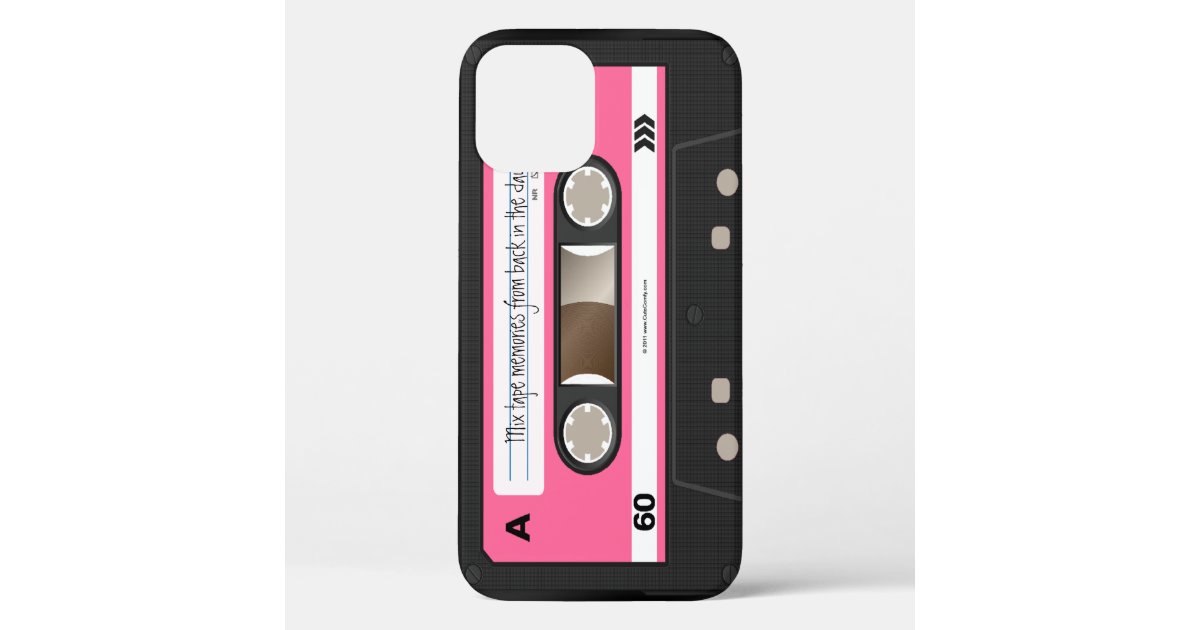 Hot Pink Retro Cassette Tape Personalized Case | Zazzle