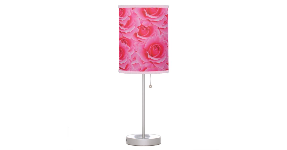 Hot Pink Roses Lamp | Zazzle