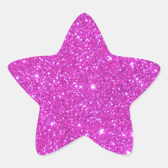 Hot Pink Sparkle Glittery CricketDiane Art Star Sticker | Zazzle.com