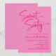 Hot Pink Sweet Sixty Minimal 60th Birthday Party Invitation | Zazzle