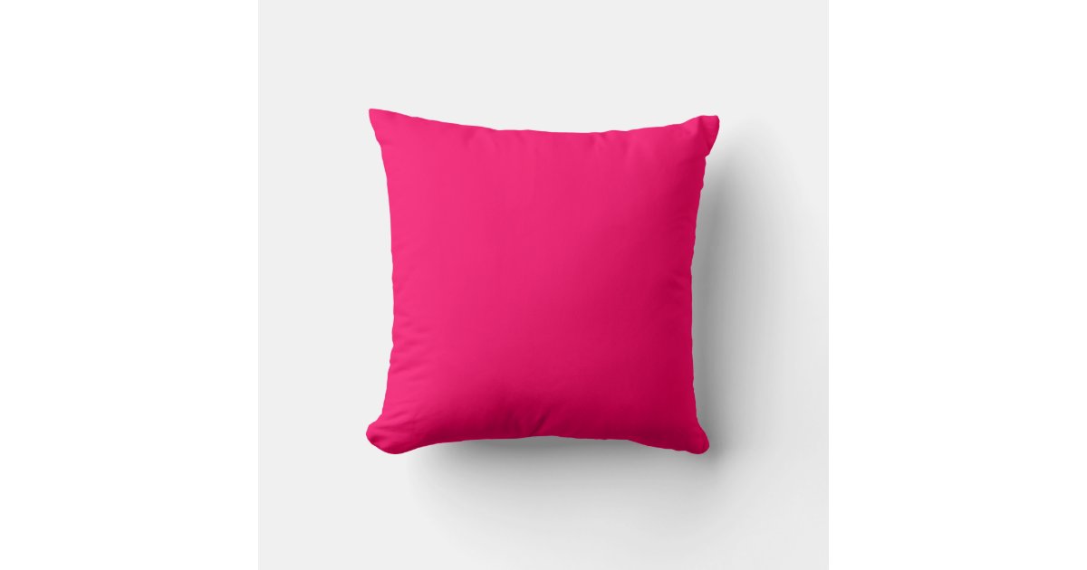Hot Pink Throw Pillow | Zazzle