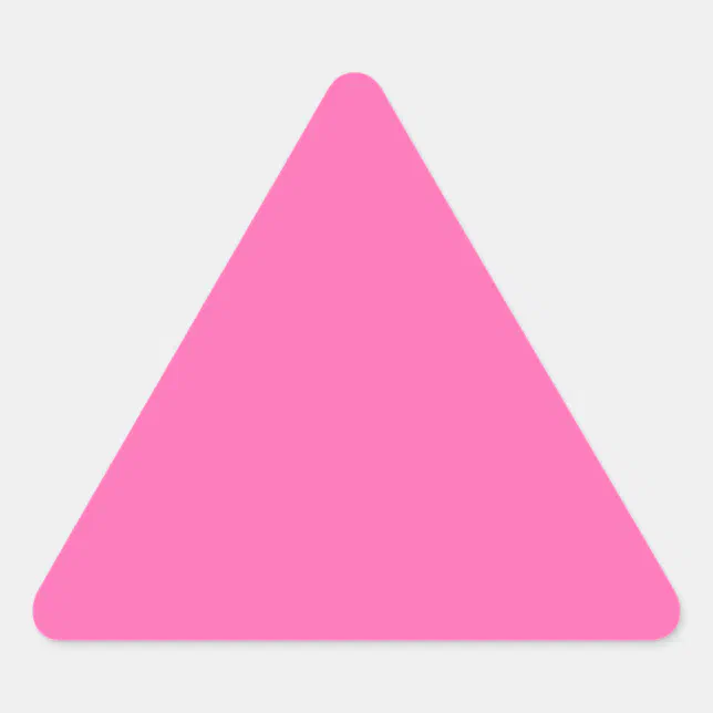 Hot Pink Triangle Sticker | Zazzle