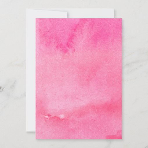 Hot Pink Watercolor Elegant Typography Wedding 1 Invitation | Zazzle
