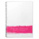 Hot Pink Watercolor Splash Personalized Notebook | Zazzle