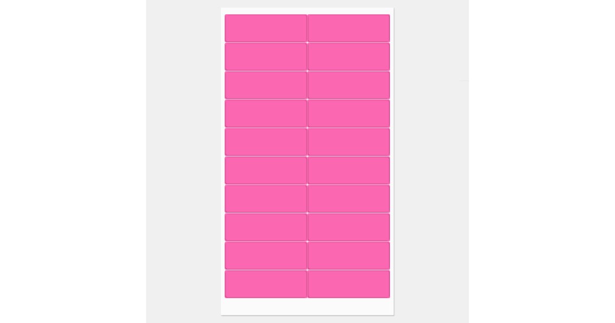 Hot Pink Waterproof Labels | Zazzle