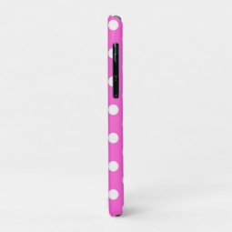 Hot Pink & White Polka Dots Dot Case-Mate iPhone Case | Zazzle