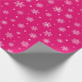 Hot Pink Winter Snowflakes Christmas Wrapping Paper | Zazzle
