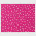 Hot Pink Winter Snowflakes Christmas Wrapping Paper | Zazzle