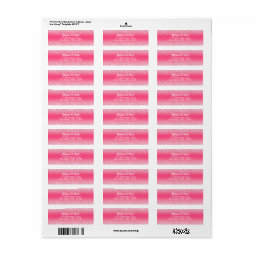 Hot Pink With Silver Glitter Drips Label | Zazzle