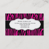 Hot Pink Zebra print business cards | Zazzle