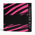 Hot Pink Zebra Print Wedding Planner Binder | Zazzle
