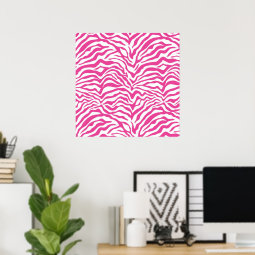 Hot Pink Zebra Print Wild Animal Stripes Novelty | Zazzle
