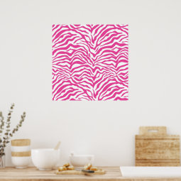 Hot Pink Zebra Print Wild Animal Stripes Novelty | Zazzle