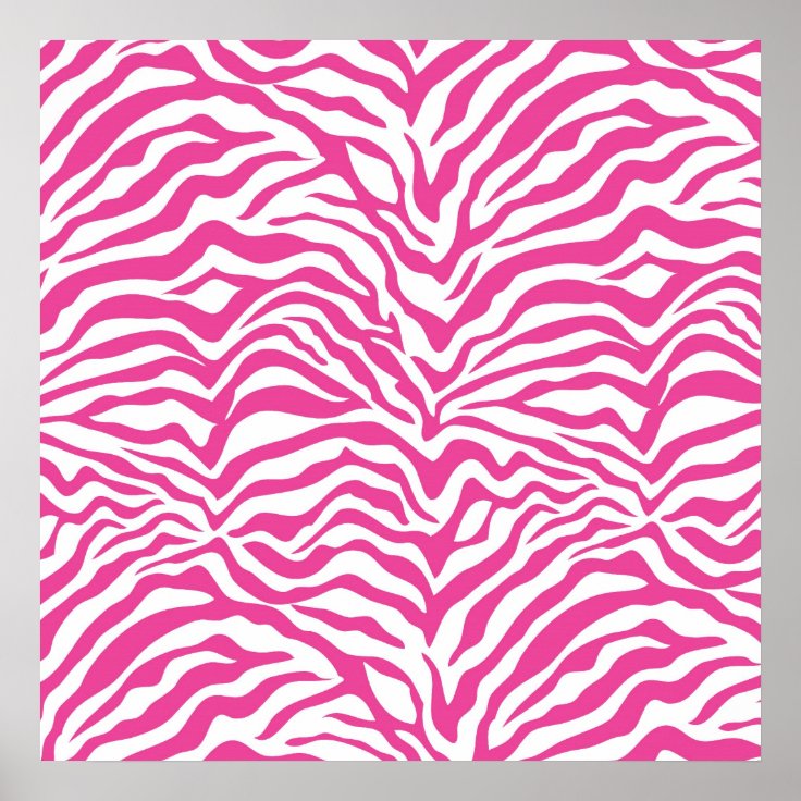 Hot Pink Zebra Print Wild Animal Stripes Novelty | Zazzle