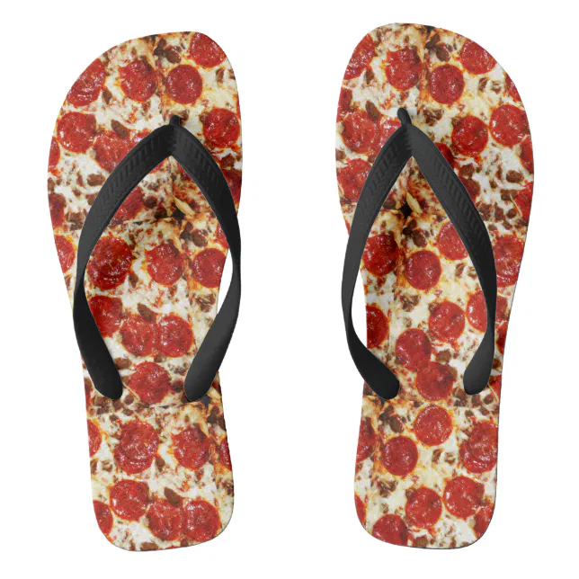 Hot Pizza Meme Flip Flops | Zazzle
