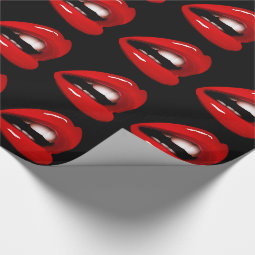 Hot Red Lips Wrapping Paper | Zazzle