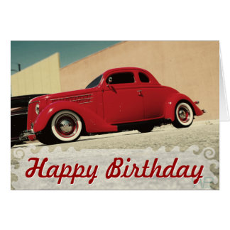 Hot Rod Birthday Greeting Cards | Zazzle