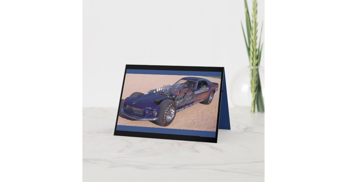 Hot Rod Birthday Card | Zazzle