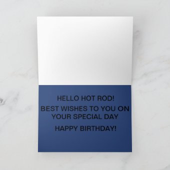 Hot Rod Birthday Card | Zazzle