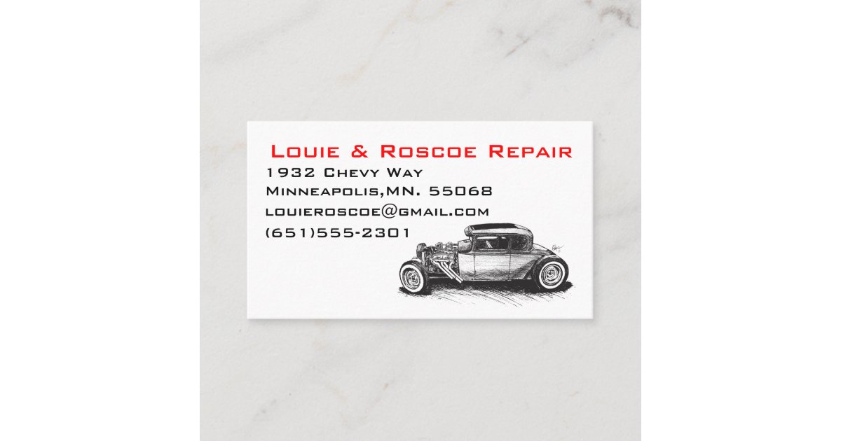 Hot Rod Business Card | Zazzle