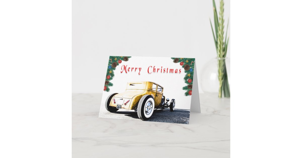 Hot Rod Christmas Cards | Zazzle