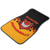 Hot Rod Custom Car Flames Psychobilly Custom Car Floor Mat | Zazzle