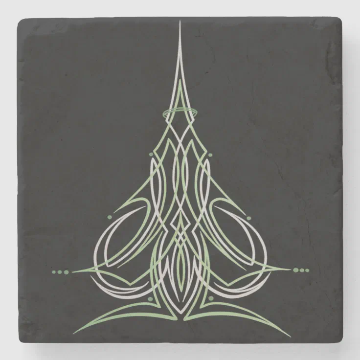 Hot Rod Custom Car Pinstripe Pinstriping Art Stone Coaster | Zazzle