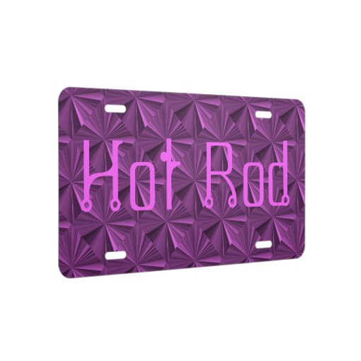 Hot Rod Hot Pink Custom License Plate by Janz | Zazzle