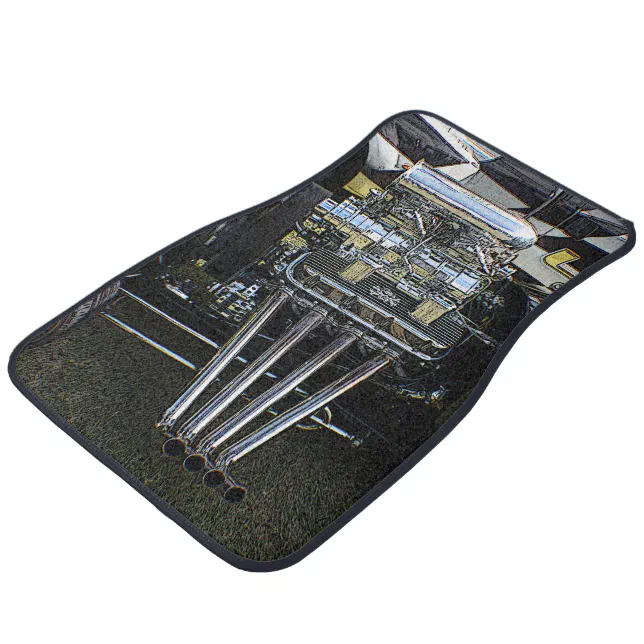 Hot Rod Motor Car Floor Mat | Zazzle