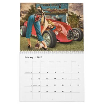 Hot Rod Wall Calendar & Retro Pinups | Zazzle