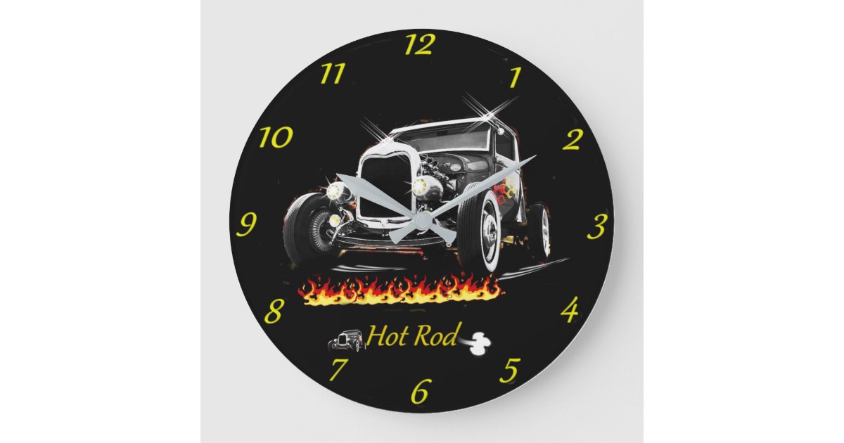 Hot Rod Wall Clock | Zazzle