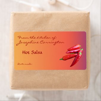 Hot Salsa Canning Labels | Zazzle