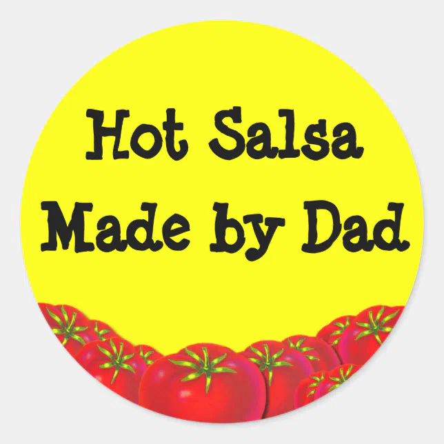 Hot Salsa Retro Custom Canning Labels | Zazzle