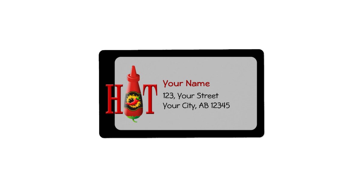 Hot Sauce Bottle Label | Zazzle
