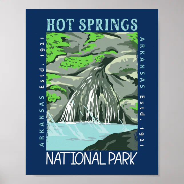 Hot Springs National Park Arkansas Distressed Poster | Zazzle