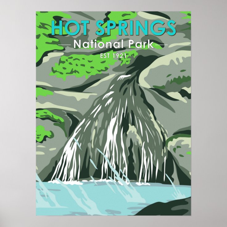 Hot Springs National Park Arkansas Vintage Poster | Zazzle